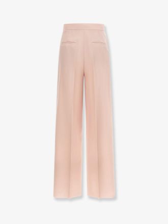 Max Mara Womens Virgin Wool, Silk And Mohair Trousers Pink