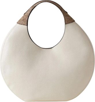 Borbonese Femme, Sacs, Blanc, Taille: ONE Size Full Moon Hobo L