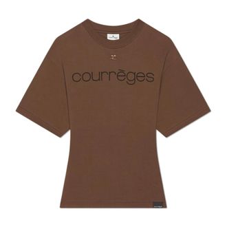 Courr&egrave;ges Damen, Oberteile, Braun, LGr&ouml;&szlig;e