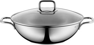 WMF 739476380 Wok Party 28 cm, Gusseisen, Schwarz