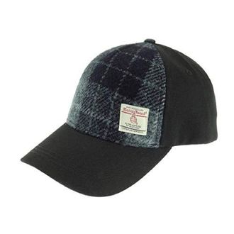 Glen Appin Harris Tweed Casquette de baseball - Noir - Taille Unique