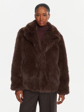 ICONA Pelzmantel Cappotti RI5LE012 Braun Regular Fit