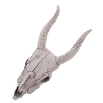 Cabilock Totenk&ouml;pfe Dekoration Gruselig F&uuml;r Halloween Innenbereich Wanddekor Tier Skulptur Aus Plastik Mit Ziegenkopf