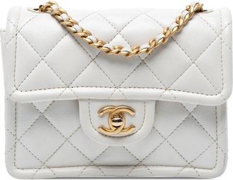 Chanel Hobo Bags - Mini Quilted Caviar Sweet Classic Flap - Gr. unisize - in Weiß - für Damen