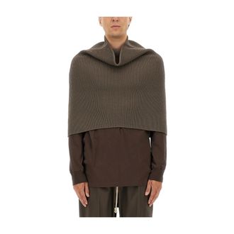 Rick Owens Femme, Vestes, Gris, Taille: ONE Size Cape &agrave; capuche