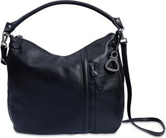 Saddler Julia Sac &agrave; bandouli&egrave;re en cuir v&eacute;ritable de qualit&eacute; sup&eacute;rieure avec poign&eacute;e d&eacute;paule et bandouli&egrave;re, design spacieux zipp&eacute;, poche avant zipp&eacute;e et int&eacute;