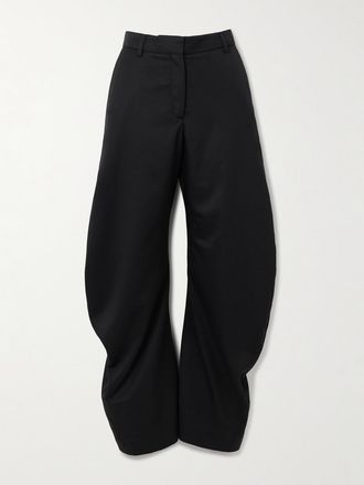 Acne Studios Patty Hose Mit Weitem Bein Aus Wolle - Schwarz