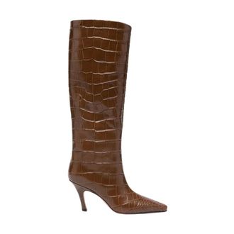Amina Muaddi Femme, Chaussures, Brun, Taille: 39 1/2 EU Mona Boot 80