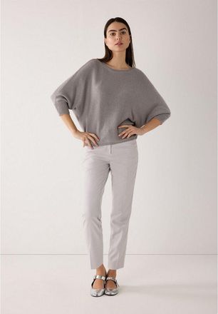 More & More Rundhalspullover Fledermauspullover mit Glanzeffekt