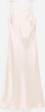 Arket Slipkleid Aus Satin Mit Crinkle-Effekt -Rosa