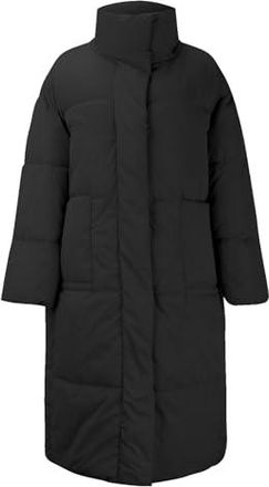 Generic Veste Femme Chaude Doudoune Longue Oversize Femme Veste En Coton Pour En Coton Longueur Moyenne Ample Et Épaissie Manteau Hiver Chaud Doudoune Black X