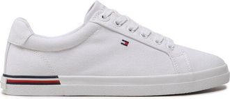 Tommy Hilfiger Sneakers aus Stoff Essential Stripes Sneaker FW0FW06954 Wei&szlig;