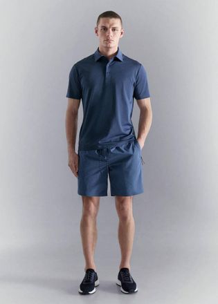 Mango Polo slim fit COOLMAX tintenblau - Herren - XXL - MANGO MAN
