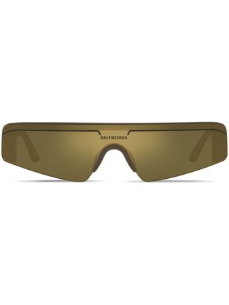 Balenciaga lunettes de soleil Ski Rectangle - Marron