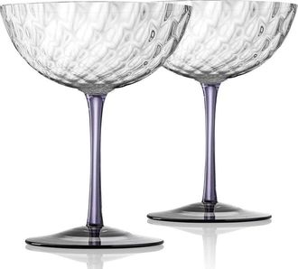 NasonMoretti Set of 2 Saucer Champagne Glasses