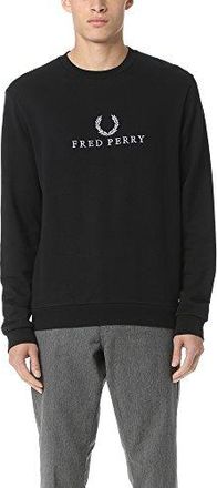 Fred Perry FP Monochrome Tennis Sweatshit À Capuche Sportswear, Noir, X-Large Homme