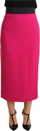 Dolce & Gabbana Femme, Jupes, Rose, Taille: 34 FR Jupe crayon rose taille haute