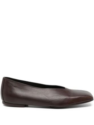 Rick Owens ballerines en cuir - Marron