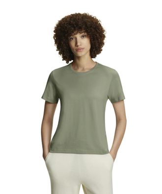 Falke Damen T-Shirt Basic Modern W S/s Sh Baumwolle weich Kurzarm bequem sehr leicht 1 St&uuml;ck, Gr&uuml;n Frosty Grey 7180, XS