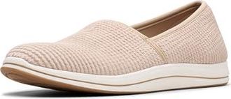 Clarks Mocassins Breeze Stretch CloudSteppers &agrave; enfiler pour femme, sable, 9 Narrow