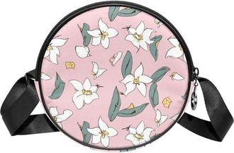Generic Lily Petit sac &agrave; bandouli&egrave;re circulaire pour femme, sac &agrave; bandouli&egrave;re avec fermeture &eacute;clair, bretelles r&eacute;glables, sac &agrave; main rond d&eacute;contract&eacute; pour fem