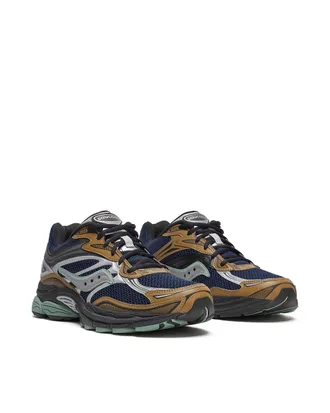 Saucony Mens Sneakers Progrid Omni 9 Brown-Navy Trainers Brown/navy