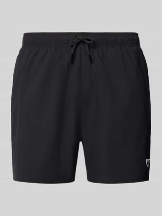 Emporio Armani Straight Fit Badeshorts mit Logo-Detail