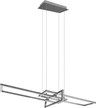 Trio Leuchten LED Pendelleuchte Salinas 320310307, Metall Nickel matt, inkl. 34 Watt LED, Switch Dimmer