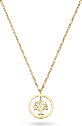 s.Oliver Necklace - Elegante Halskette aus poliertem Edelstahl - IP Gold - Ankerkette 47 cm - wasserfest & hautfreundlich