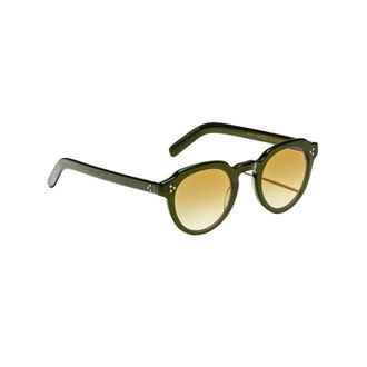 Moscot unisex, Accessoires, Vert, Taille: 48 MM Lunettes de soleil vert foncé carré transparent