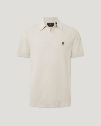 Belstaff Polo En Maille Coast Pour Homme Cotton Silk Pique Bouleau Argent&eacute; 2xl