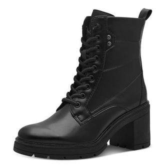 Marco Tozzi Bottines à Lacets pour Femme 2-25284-43 Botte Tendance, Noir, 38 EU