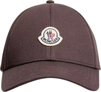Moncler Casquette de baseball en gabardine de coton - Homme - Accessoires - Brun - Taille: ONE Size