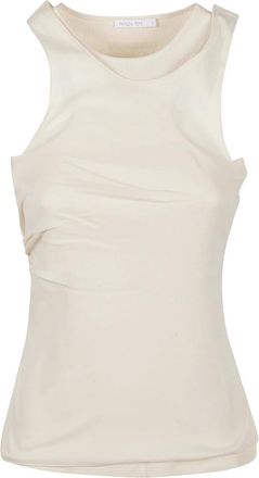 Patrizia Pepe Femme, Tops, Beige, Taille: 40 FR Hauts sans manches