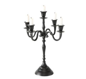 Boltze Boltze Kerzenhalter Victoria, H 40 cm, Metall, Schwarz Sortierung: 1 sort; Metallart: Aluminium; H&ouml;he Artikel: 40 cm; Durchmesser Artikel: 30 cm; Farb