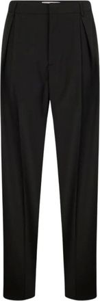 Iceberg Pantalon en Laine avec D&eacute;tail Logo - Femme - Pantalons - Noir - Taille: 34 FR