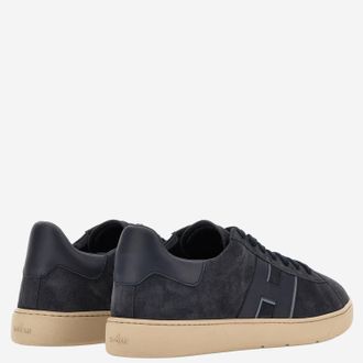 Hogan Mens Sneakers Navy Leather Leather-Rubber Trainers Leather/rubber
