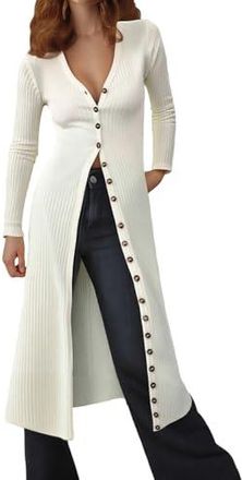 Generic Robes amincissantes, cardigan long en tricot pour robe longue &eacute;l&eacute;gante et d&eacute;contract&eacute;e, avec coupe ajust&eacute;e et l&eacute;g&egrave;re, couverture de protection solaire