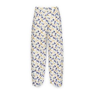 Elena Miro Bedruckte Hose - - Trousers - Damen - Wei&szlig; - 5XL