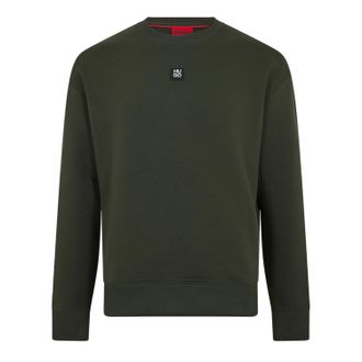 HUGO BOSS Hugo - Dettil Sweatshirt f&uuml;r Herren, Rundhalsausschnitt (Dunkelgr&uuml;n)
