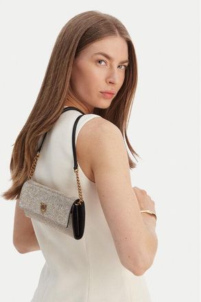 Pinko Handtasche Love Tiny Brids Wallet C AI 25-26 PCPL 103765 A20D Goldfarben