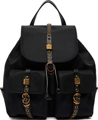 Pinko Pinko, Femme, Sacs, Noir, Taille: ONE Size Backpack Classic