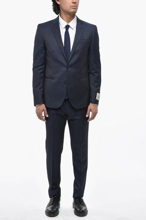 Corneliani CC COLLECTION Anzug aus Schurwolle mit spitzem Revers Corneliani