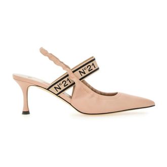 N&deg;21 Slingback mit Logo - - Shoes - Damen - Beige - 38 EU