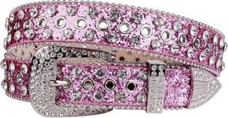 Generic Ceinture décorative en cuir synthétique avec strass et paillettes pour femme, Pnnrk, 110