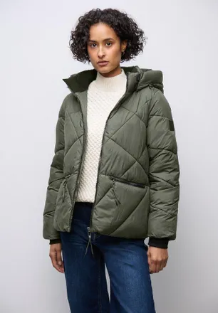 Street One Steppjacke mit Kapuze mit Tunnelzugband