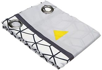 Douceur d'Intérieur douceur dIntérieur Ösenvorhang von douceur dIntérieurYellow Mix, aus Polyester, Bedruckt 260 x 140 x 0,1 cm