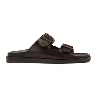 Kazar Braune Leder-Zehentrenner - - Shoes - Herren - Braun - 45 EU