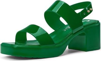 Castamere Femmes Carré Bout Bloc Chunky Talon Heel Plate-forme Lanières Cheville Sandales Dress Décontracté Party Chaussures 6.5 CM Heels Vert 43 EU