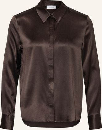 Darling Harbour Darling Harbour Hemdbluse Aus Seide braun